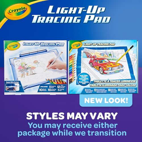 Crayola Light Up Tracing Pad - Blue, Tracing Light Box for Kids, Drawing Pad, Toys for Kids, Gift for Boys & Girls, Ages 6, 7, 8