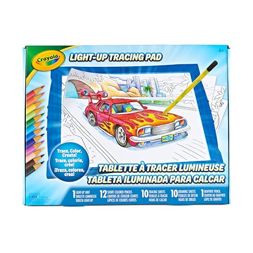 Crayola Light Up Tracing Pad - Blue, Tracing Light Box for Kids, Drawing Pad, Toys for Kids, Gift for Boys & Girls, Ages 6, 7, 8