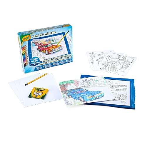 Crayola Light Up Tracing Pad - Blue, Tracing Light Box for Kids, Drawing Pad, Toys for Kids, Gift for Boys & Girls, Ages 6, 7, 8