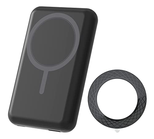 iLakia Magnetic Wireless Power Bank, 10000mAh Portable Charger, Magnetic Battery Pack for iPhone 14 & 13 & 12 Pro/Pro Max/Mini, Android/Samsung, Multi & Fast Charging with USB PD, USB Type-C