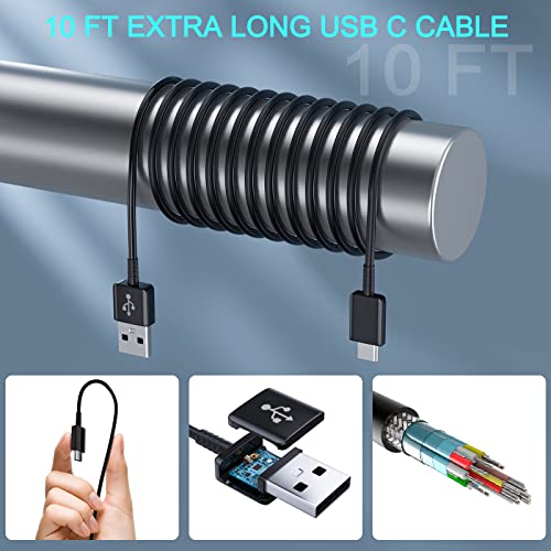 Android Phone Charger Type C Charger with 10 FT C Charger Cable Fast Charging for Samsung Galaxy S10/S10e/S10+/S9/S9+/S8/S8+/S23/S22/S21 Ultra/S20/Note 20/Note 10/Note 9/8/Z Flip 3/A03s/A02s, 2Pack