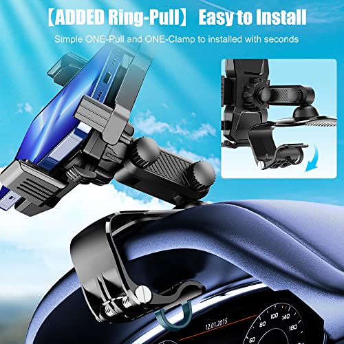 KSYER Phone Mount for Car Dashboard & Air Vent, 1200 Degree Rotation Cell Phone Holder Car [Multi-Angles], Car Phone Holder Mount for iPhone Samsung All Smartphone (Black)