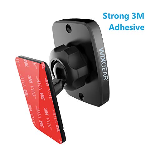 WixGear Magnetic Phone Car Mount, Universal Stick On Dashboard Magnetic Car Mount Holder, for Cell Phones and Mini Tablets with Fast Swift-snap Technology, (Newer Model)