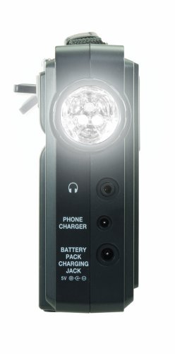 C. Crane CC Solar Observer Wind Up Solar Emergency Crank Radio with AM, FM, NOAA Weather, Built in LED Flashlight, Cellphone Charger and AC Adapter