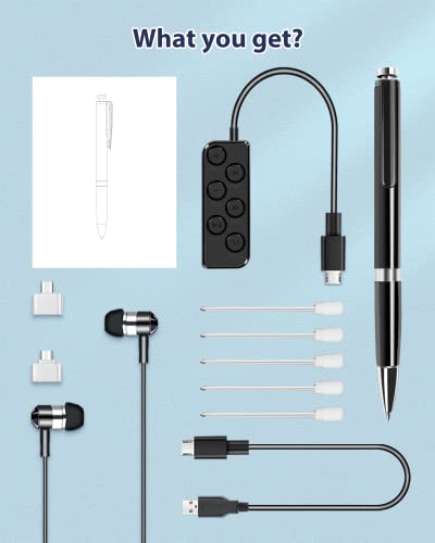 64GB Digital Voice Recorder - 3072Kbps, XIXITPY Voice Activated Recorder with PCM Noise Reduction for Lectures Meetings Classes, Audio Recorder for Portable MP3 Playback