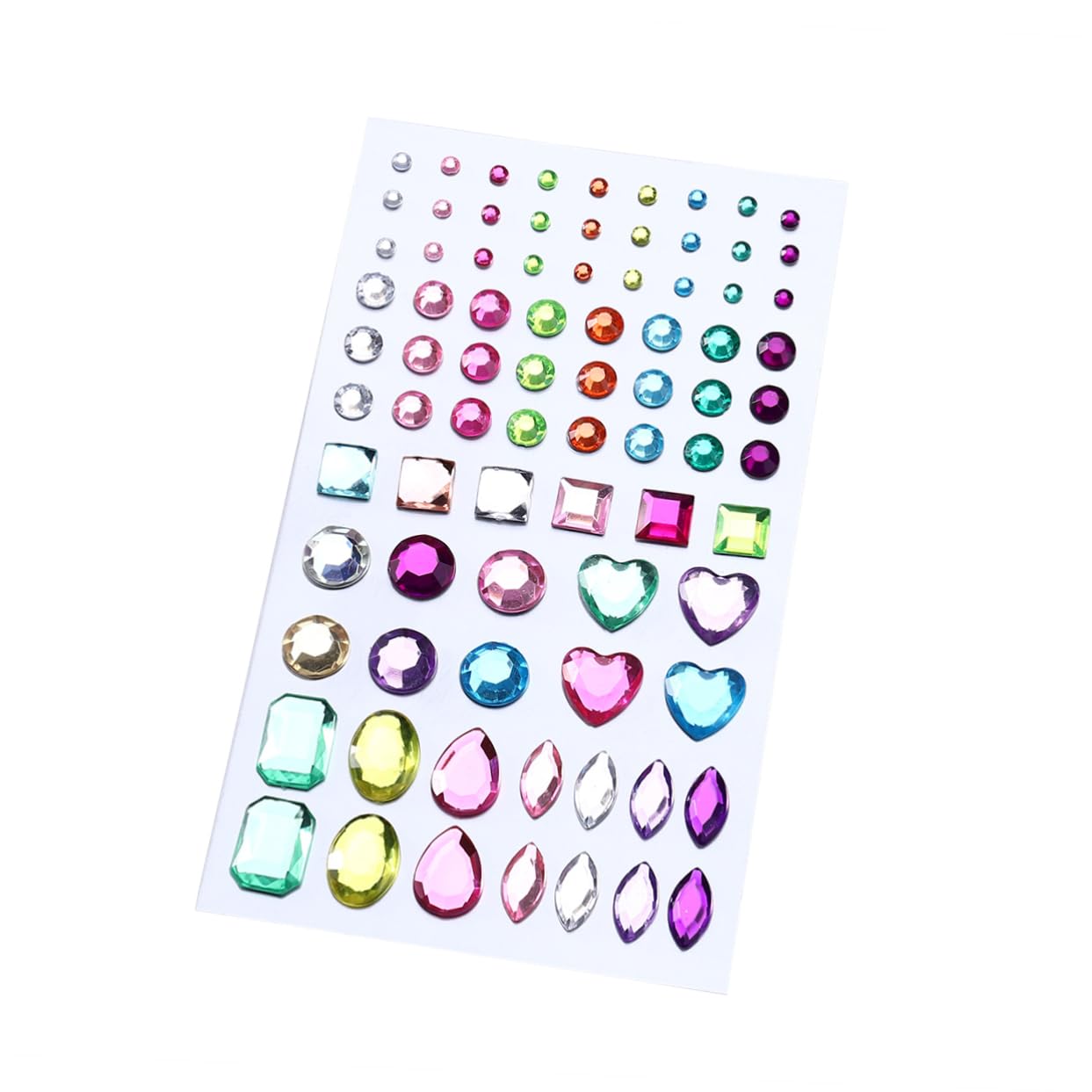VILLCASE Flatback Rhinestone Sticker Scrapbook Stickers Gems Flatback Stickers Craft Jewels Stickers Rave Accessories Nail gems self Adhesive Diamond Stickers for Kids Crystal Child Account