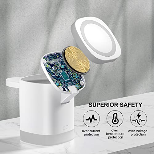 3 in 1 Magnetic Wireless Charger, Mag-Safe Charger 18W Fast Charging for iPhone 14/13/12 Pro Max/Pro/Mini, Wireless Charging Station for AirPods Pro 2/Pro/3/2, iWatch Ultra/8/7/SE (with QC3.0 Adapter)