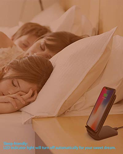NANAMI Fast Wireless Charger, Qi Certified Wireless Charging Stand with QC3.0 Adapter USB Charger for iPhone 14/13/12/SE 2020/11/XS Max/XR,10W Compatible Samsung Galaxy S23/S22/S21/S20/S10/S9/Note 20