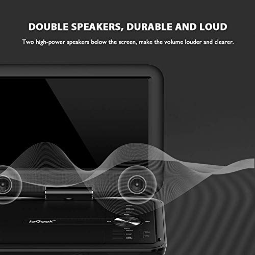 ieGeek 16.9'' Purple Portable DVD Player and 11.5''Black Portable DVD Player