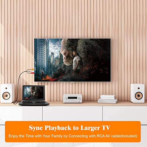 17.9" Portable DVD Player with 15.6" Large HD Screen,Support AV-in/Out and Multiple Disc Formats ,High Volume Speaker,with Extra Carrying Bag,Black……