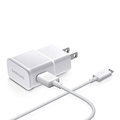 Samsung OEM 2-Amp Adapter with 5-Feet Micro USB Data Sync Charging Cables for Galaxy S2/S3/S4 Active/Note 1/2 - Non-Retail Packaging - White