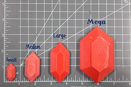 Gemstone Plastic Mold, Resin Mold, Soap Mold, polymer clay mold, gem mold, stone mold, nerd mold, jewelry mold, gamer mold, flexible mold (Mega)
