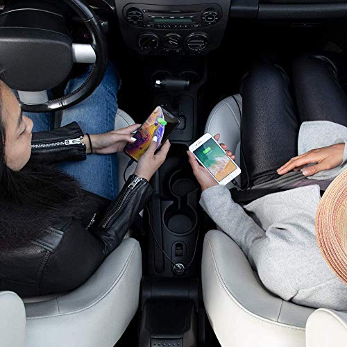 Belkin 24 Watt Dual USB Car Charger - 2 12W USB A Ports with Lightning Cable - Fast Charging Apple iPhone 14, 14 Pro, 14 Pro Max, iPhone 13, 13 Pro Max, Samsung Galaxy, AirPods & More - USB-C Charger