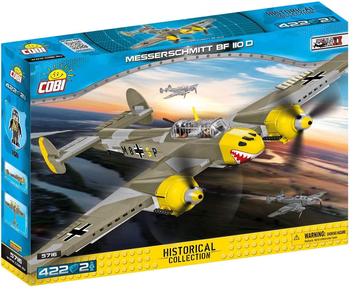 COBI 422 Pcs Historical Collection WWII Planes /5716/ Messerschmitt Bf 110 B