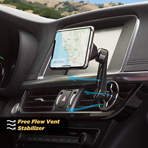 Scosche MM2VP2SR-SP MagicMount Pro Magnetic FreeFlow Vent Mount Holder Phone Mount for Car, Neodymium Magnet, Adjustable Rotating view, Back