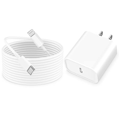 [Apple MFi Certified] iPhone Fast Charger, GEONAV 20W Power Delivery Type C Rapid Wall Charger Plug with 6FT USB C to Lightning Quick Charging Sync Cord for iPhone 14 13 12 11 Pro/XS/XR/X/iPad/AirPods