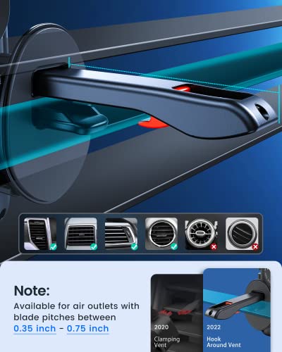 Wireless Car Charger,【1s Auto-Clamping & Never Fall Off】 15W Qi Fast Charging, Air Vent Car Phone Mount Wireless Charging for iPhone 13 Pro Max/13Pro/13/12/11, Samsung Galaxy S22 Ultra/S22/S21, etc