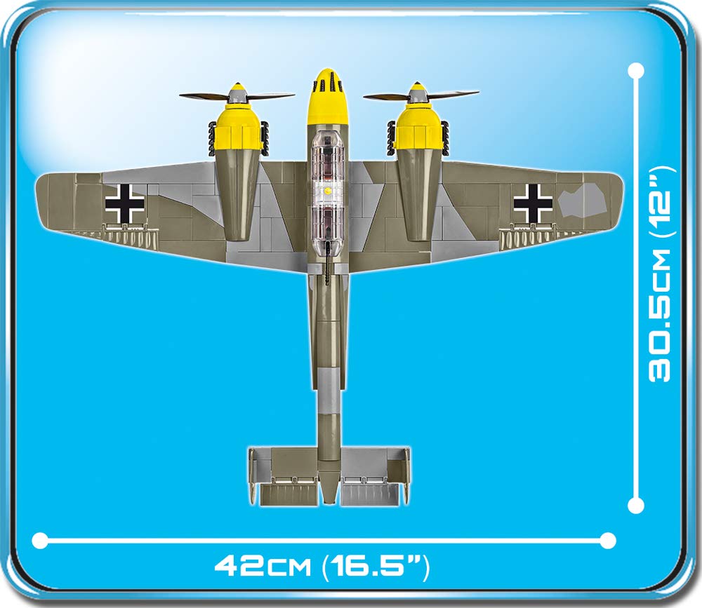 COBI 422 Pcs Historical Collection WWII Planes /5716/ Messerschmitt Bf 110 B