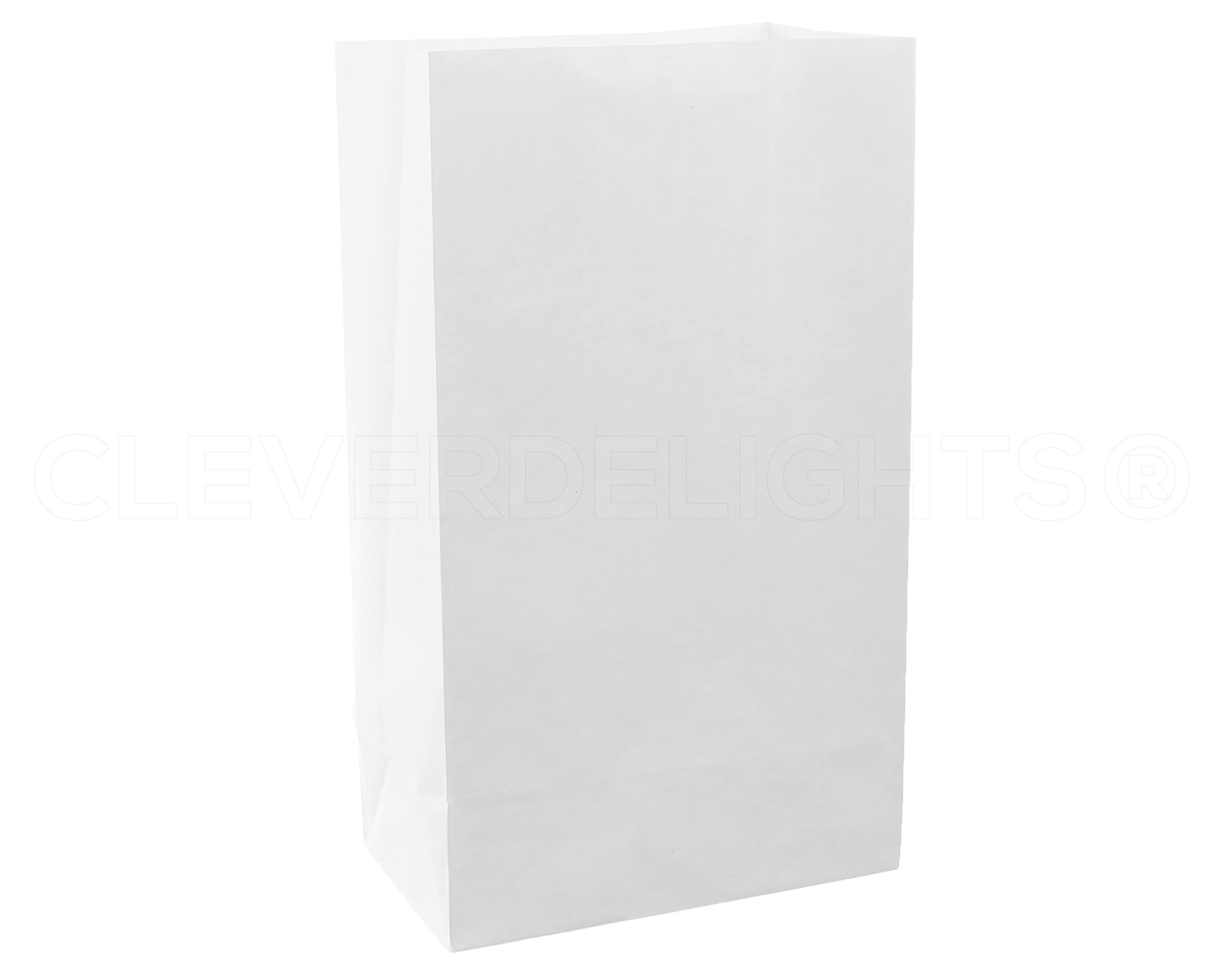 CleverDelights White Luminary Bags - 30 Pack - Wedding Christmas Holiday Luminaria