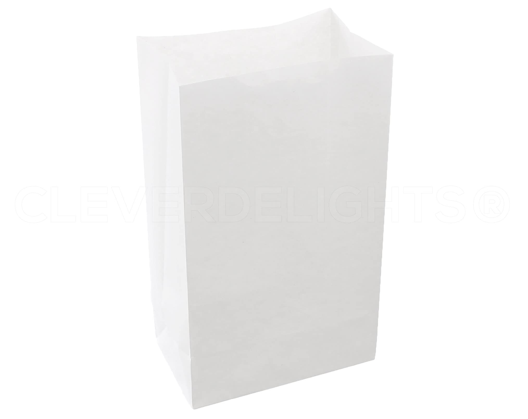 CleverDelights White Luminary Bags - 30 Pack - Wedding Christmas Holiday Luminaria