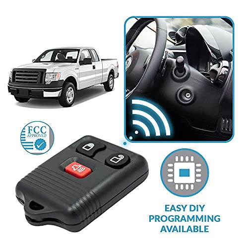 Keyless2Go Replacement for Keyless Entry Car Key Fob Vehicles That Use 3 Button CWTWB1U331, Self-programming with New Uncut 80 Bit Transponder Ignition Car Key H92 H84 H85