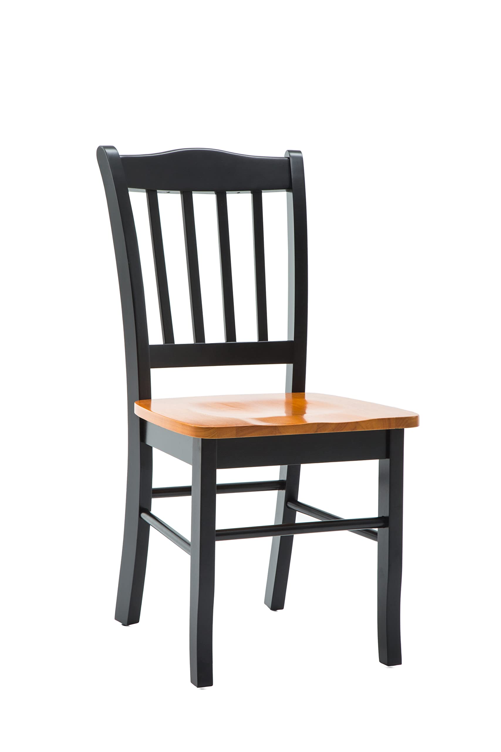 Boraam Shaker Chair, Black/Oak, Set of 2