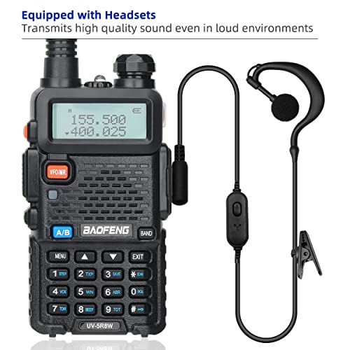 BaoFeng UV-5R Radio 8W Ham Radio Handheld uv5r Dual Band Rechargeable Two Way Radio with Extra 771 Antenna Programming Cable Full Kits,2Pack