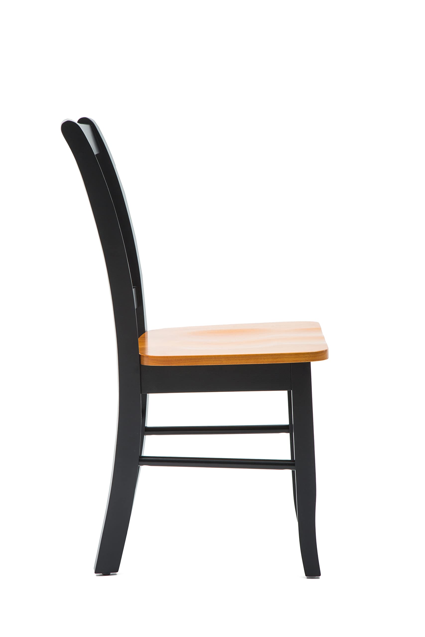 Boraam Shaker Chair, Black/Oak, Set of 2