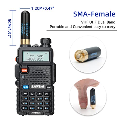 BaoFeng UV-5R Radio 8W Ham Radio Handheld uv5r Dual Band Rechargeable Two Way Radio with Extra 771 Antenna Programming Cable Full Kits,2Pack