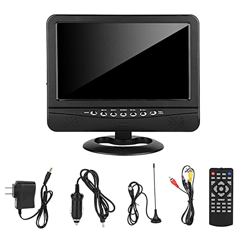 SWEDEN Portable 9 Inch Car Analog TV Player LCD Color Screen Radio Mini Digital Wide Viewing Video Player Monitor-US Plug