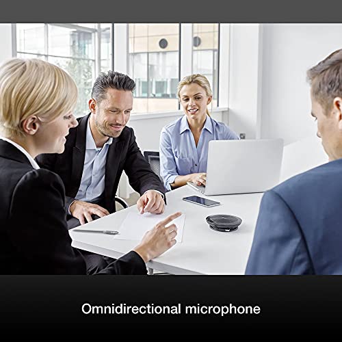 Jabra Speak 510+ MS Bluetooth Speakerphone - PC, MAC, Tablet, Smartphone Compatible, Teams Version 7510-309 - with Bluetooth dongle and Microfiber Cloth