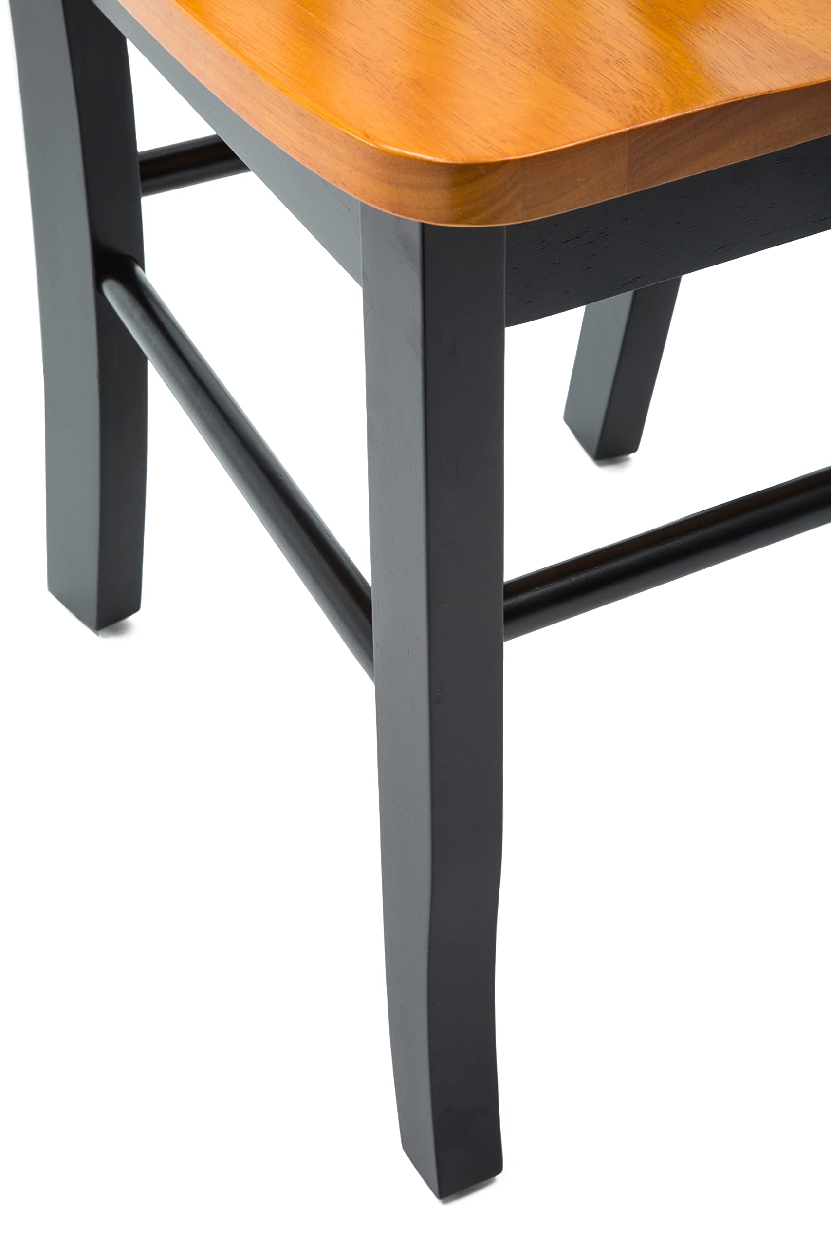 Boraam Shaker Chair, Black/Oak, Set of 2