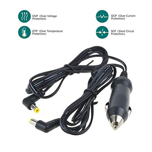 SLLEA DC Car Charger for Philips PD7012/37 PD7016/37 Dual Screens Portable DVD Player