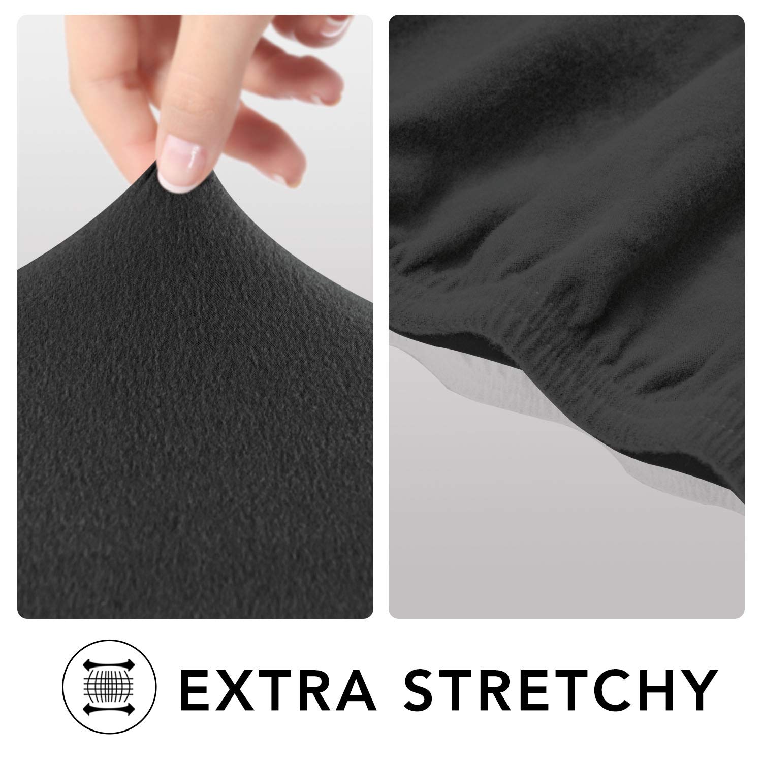 PureFit Super Stretch Chair Sofa Slipcover – Spandex Non Slip Soft Couch Sofa Cover, Washable Furniture Protector with Non Skid Foam and Elastic Bottom for Kids, Pets (Sofa, Dark Gray)