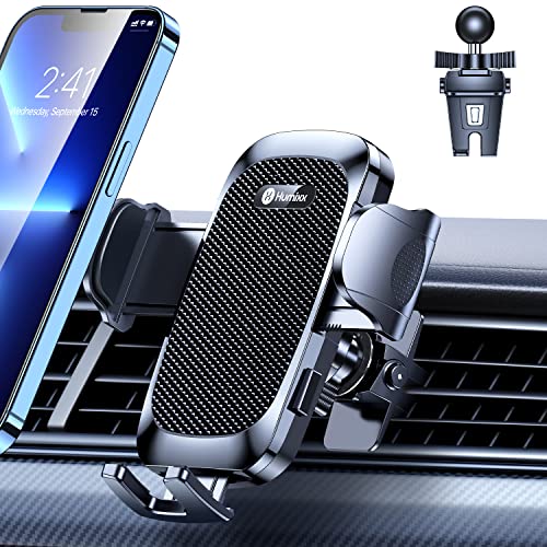 Humixx ă2022 Military-Grade Stabilityă Phone Mount for Car Vent Universal Car Phone Holder Mount Hands-Free Cell Phone Holder Car Air Vent for iPhone 13 14 Plus Pro Max Samsung S22 Ultra ďź All Phones