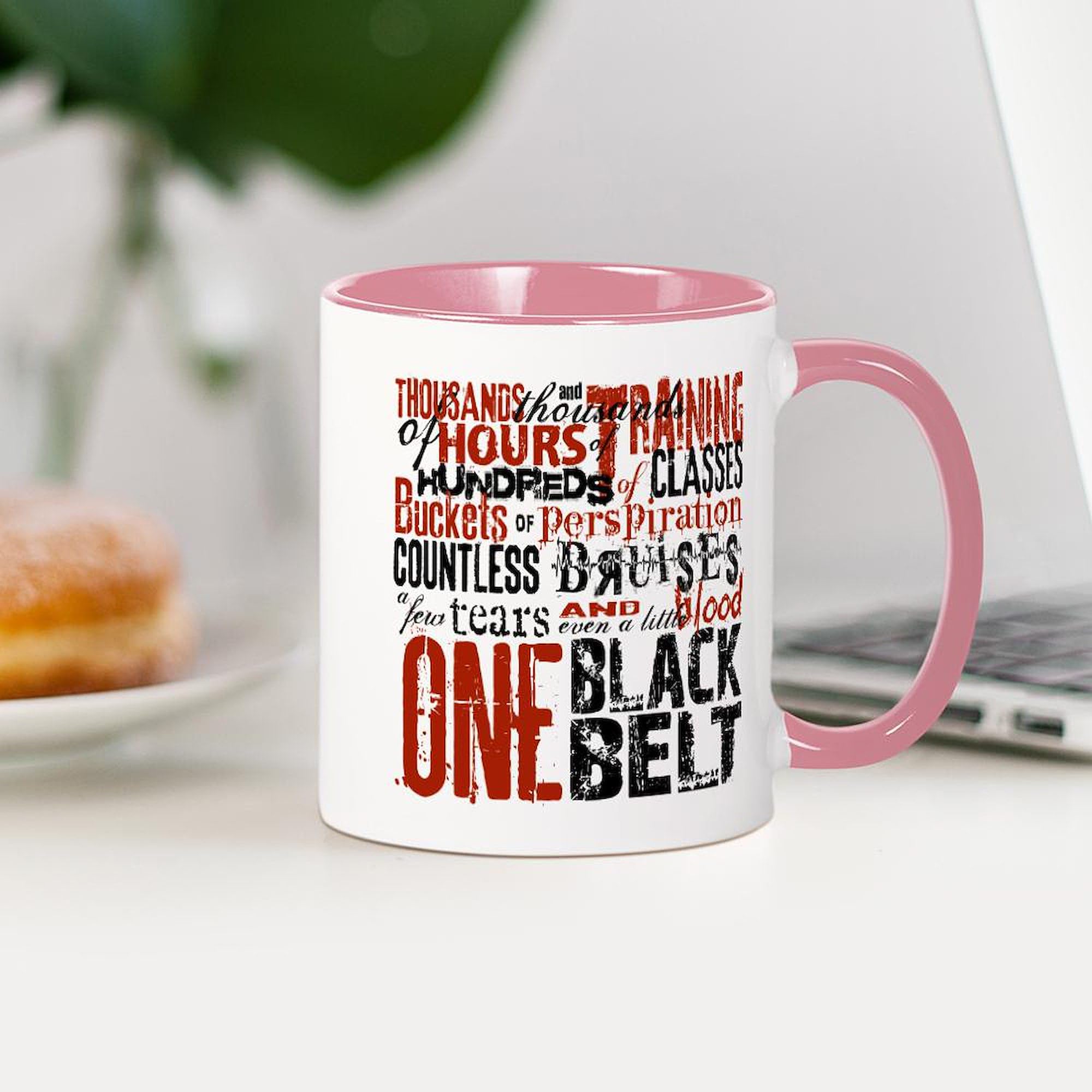 CafePress ONE BLACK BELT Mug Ceramic Coffee Mug, Tea Cup 11 oz