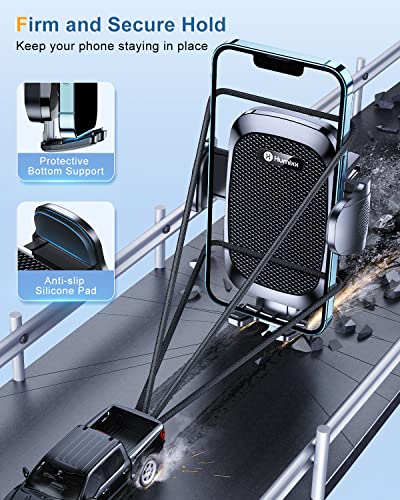 Humixx 【2022 Military-Grade Stability】 Phone Mount for Car Vent Universal Car Phone Holder Mount Hands-Free Cell Phone Holder Car Air Vent for iPhone 13 14 Plus Pro Max Samsung S22 Ultra & All Phones