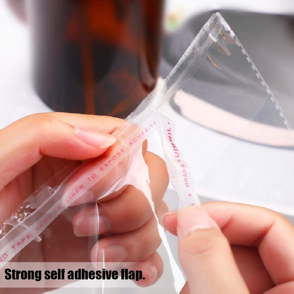 200 Pcs 9" x 12" Self Seal Clear Cello Cellophane Bags Resealable Plastic Apparel Bags Perfect for Packaging Clothing, T-shirt, Brochure, Prints, Handicraft Gift Bags