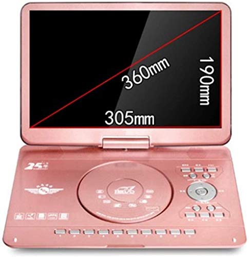 Chang 22 Inch Portable DVD Player,with 18" Swivel Ultra-Thin High-Definition Display Screen Remote Control and Travel Bag Included,Pink