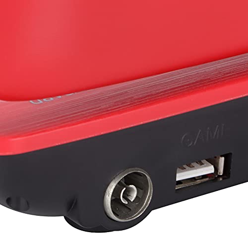 Zunate 6.8'' Portable Mini DVD Player, with 270° Swivel HD LCD Widescreen Display Screen, Support USB/SD Card/Sync TV and Multiple Disc Formats, for Kids/Parent at Home/Travel(red)
