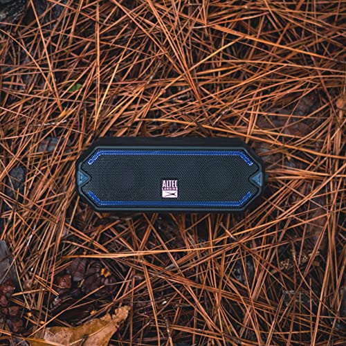 Altec Lansing HydraJolt Wireless Bluetooth Speaker, Waterproof Portable Speakers with Built in Phone Charger and Lights, Everything Proof Outdoor, Shockproof, Snowproof, 16 Hours Playtime (Black)