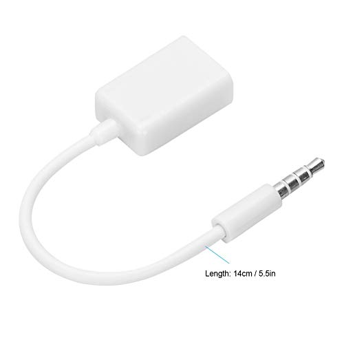 ASHATA Audio Cable 3.5mm Male to USB Female, USB Female to Aux Jack Male Audio Cable 3.5mm Auxiliary Adapter Converter Cable for Devices with AUX Audio Jack