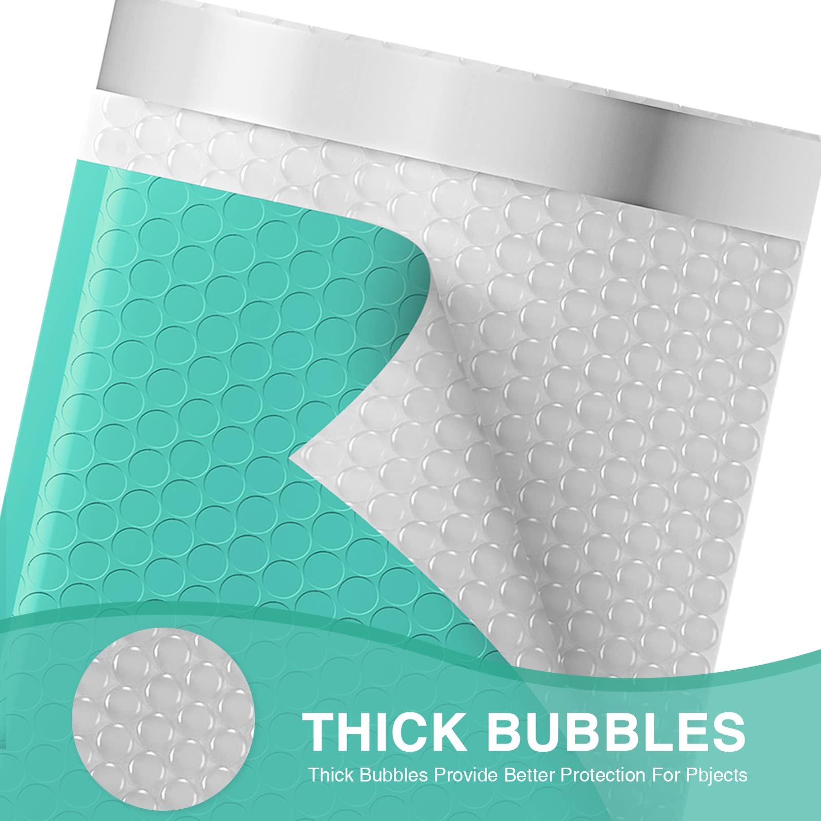 Metronic 100 Pack Bubble Mailer 6x10, Waterproof Padded Envelopes Self-Seal Small Bubble Mailers Cushioning Bubble Envelopes for Shipping,Small Items, Jewelry Makeup Supplies, Packaging Bulk#0