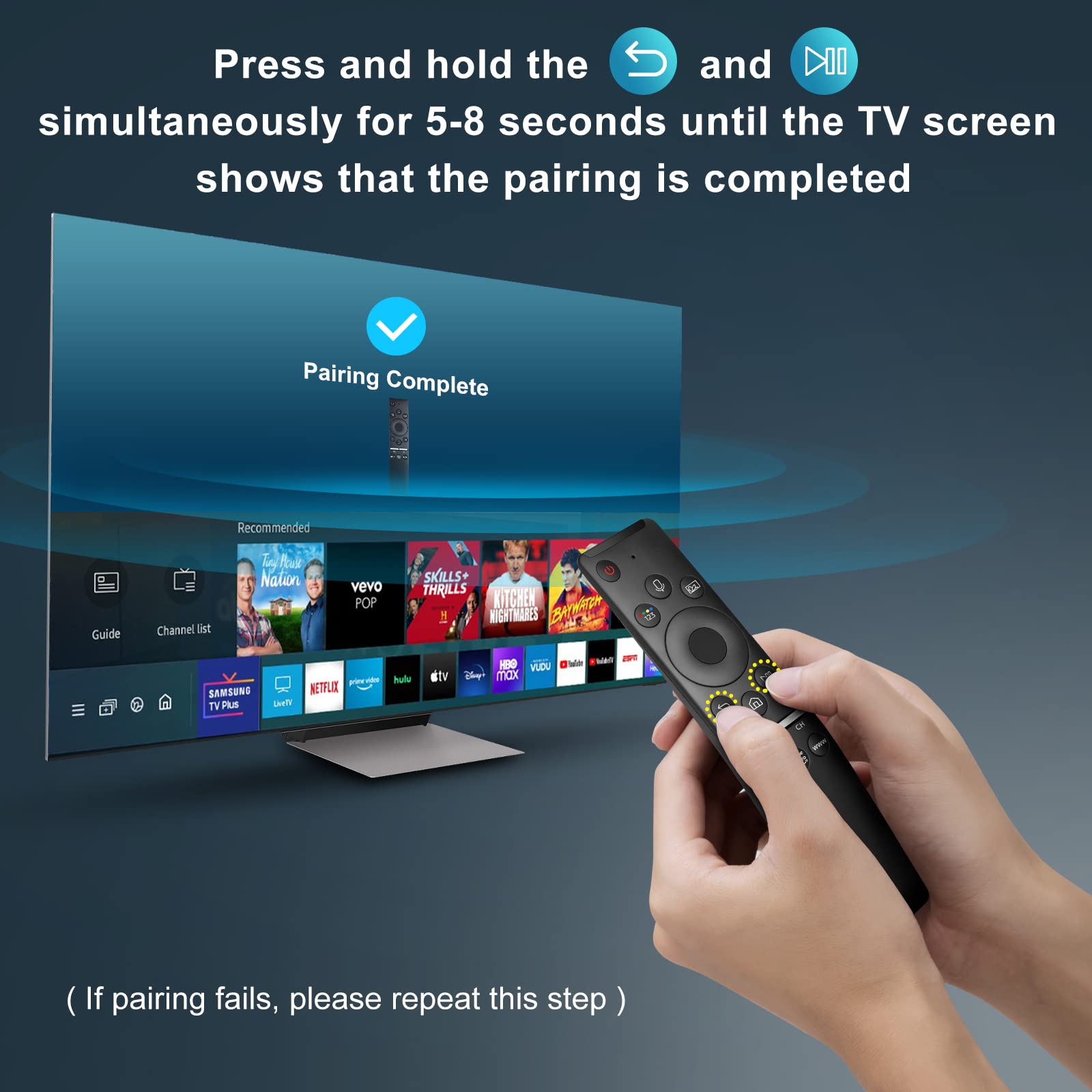 Voice Remote for Samsung Smart TV QLED UHD Frame Curved Solar 4K 8K Q60 Q70 Q80 Q90 8 Series 9 Series TU8000 AU8000 CU7000 CU8000 Voice Remote Control Replacement