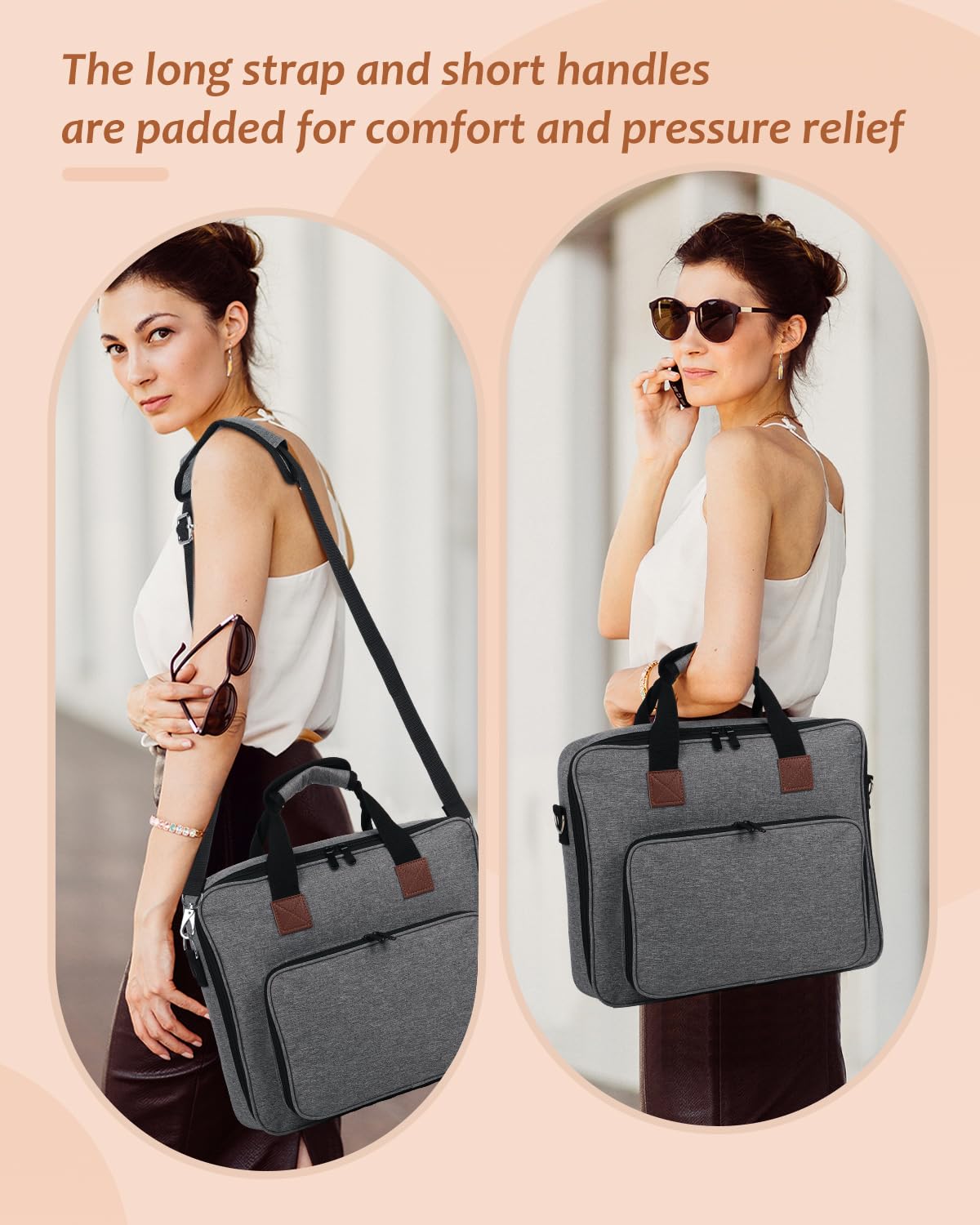 Coopay Hand-held Protective Bag Box for A4 5D DIY Diamond Painting Light Pad, Lots of Pockets & Slots, Waterproof Craft Totes Organizer for Diamond Painting Kit - Ideal Gift for Artists & Beginner