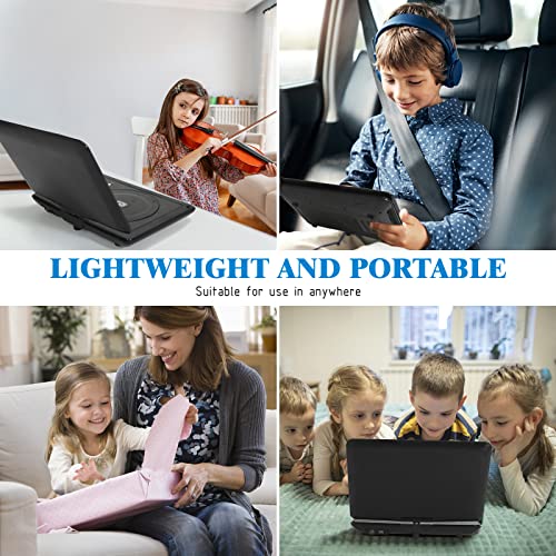 SQQBZZ 12.5" Portable DVD Player with 10.5" Swivel Screen, High Volume Speaker,Black
