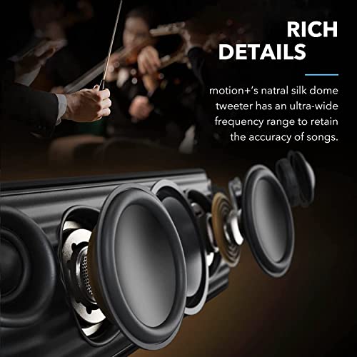 Anker Soundcore Motion+ Bluetooth Speaker with Hi-Res 30W Audio, Extended Bass and Treble, Wireless HiFi Portable Speaker with App, Customizable EQ, 12-Hour Playtime, IPX7 Waterproof, USB-C (Renewed)