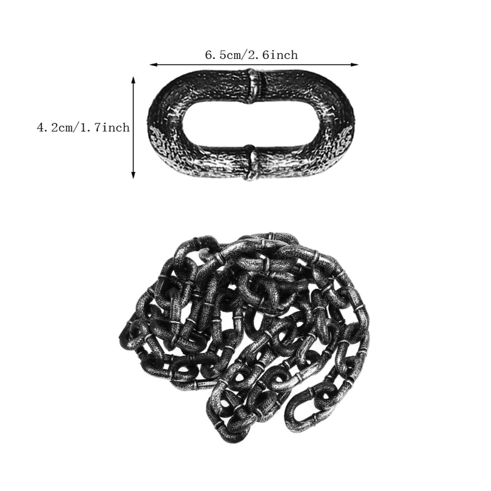 Hosfairy 5.9 Ft Halloween Chains Plastic Chains Props for Halloween Party Decoration Cosplay Accessory