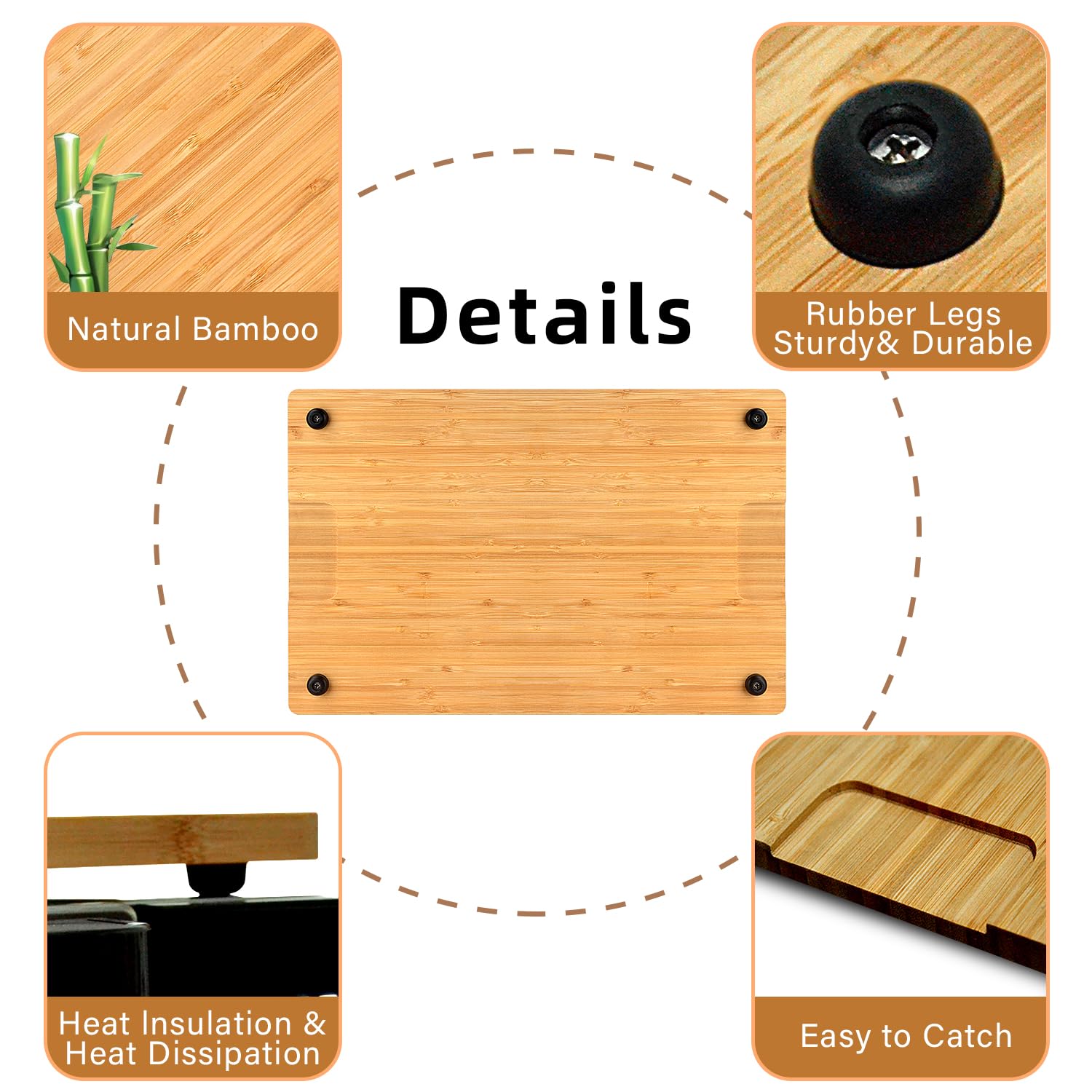 Bamboo Cutting Board Compatible with Ninja DCT401 DCT402 DCT451 Double Oven, Heat Resistant Cutting Board for Convection Toaster Oven, Air Fryer Accessories Compatible with Ninja Oven, Reclaim Space