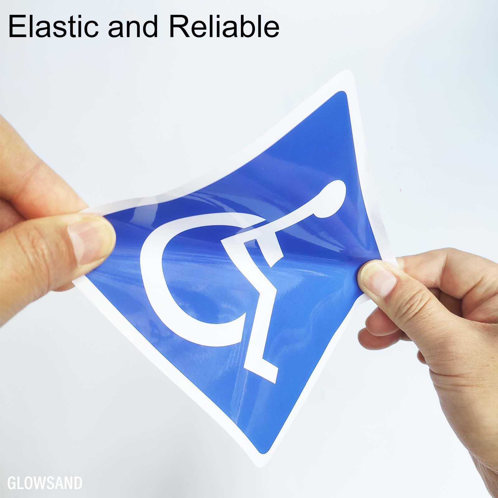 Handicap Sign Stickers, Disabled Wheelchair Symbol, Easy to Apply and Peel, Vinyl Laminated, Indoor Outdoor (4.7x4.7 inch 5 Pcs)